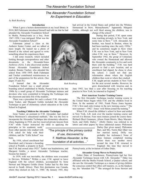 The Alexander Foundation School The Alexander Foundation ...