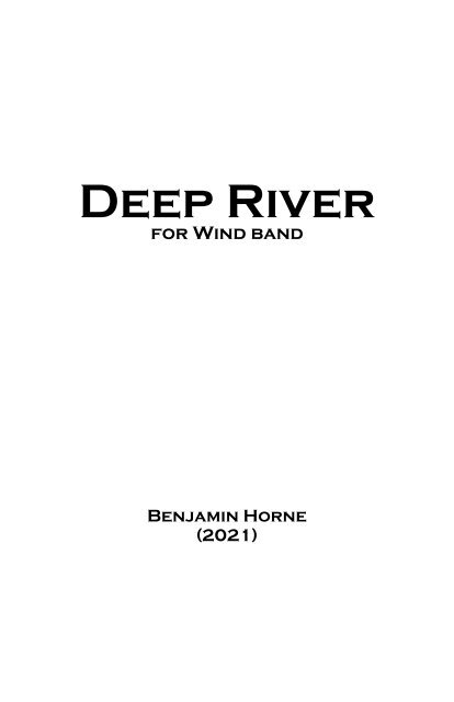Deep River Band v.2 - Score