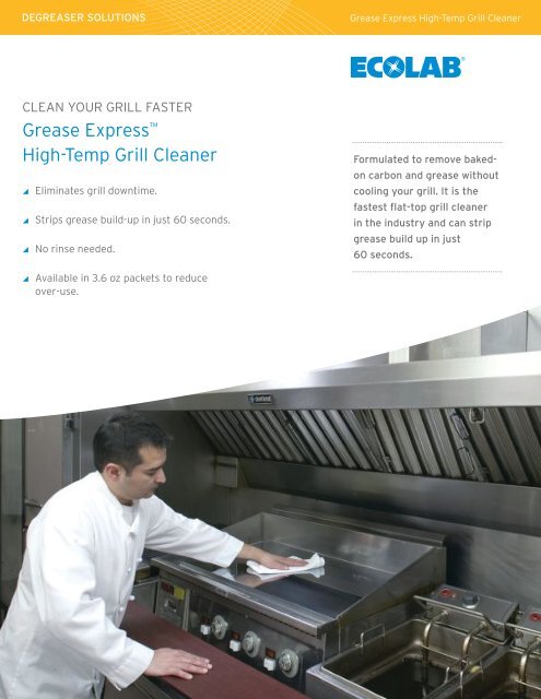 kay qsr hi-temp grill cleaner