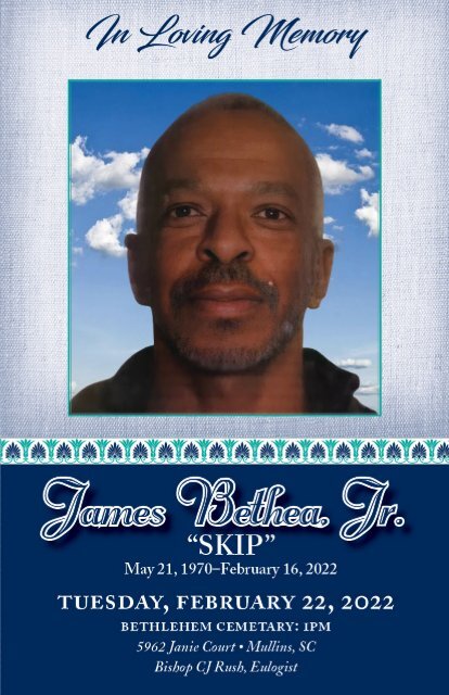 James "Skip" Bethea Jr. Memorial Program