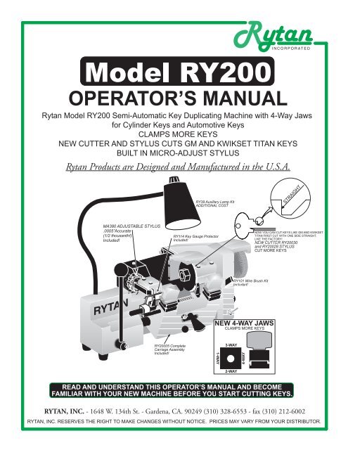 RY200 Manual