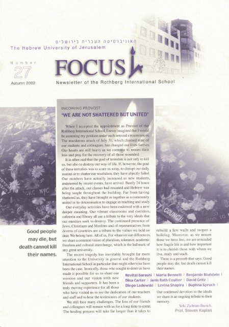 Focus 27- Autumn 2002