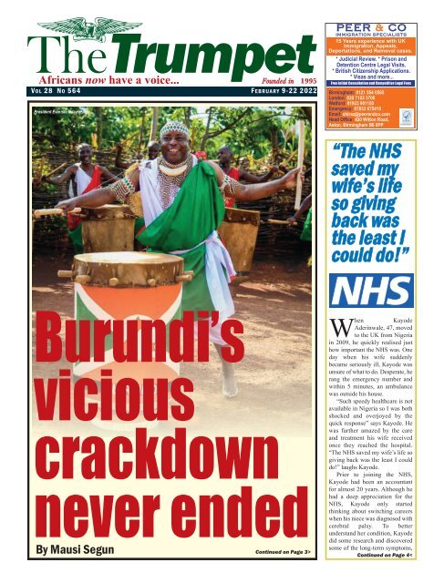 The Trumpet Newspaper Issue 564 (February 9 - 22 2022)