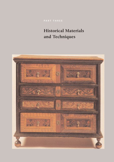 Historical Materials and Techniques