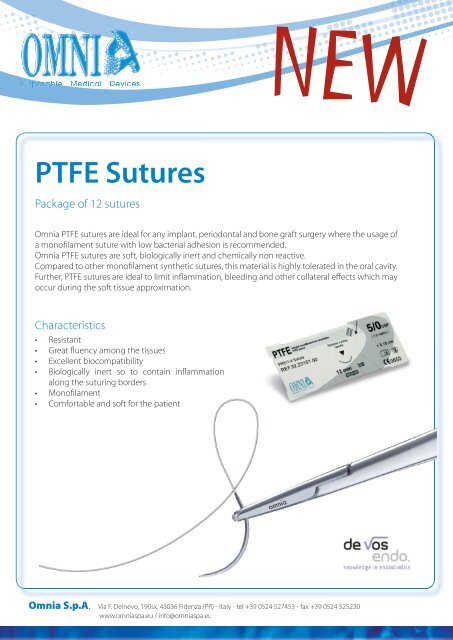 PTFE Sutures - De Vos Endo BV