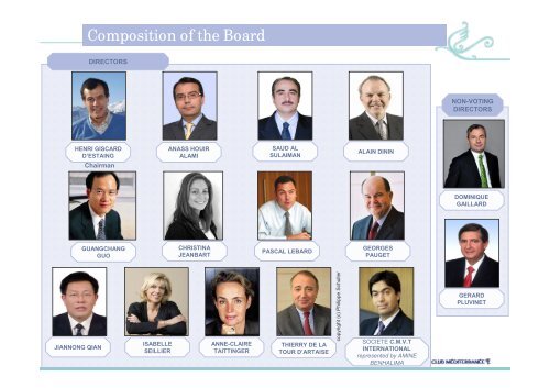 Composition of the Board - Club Med