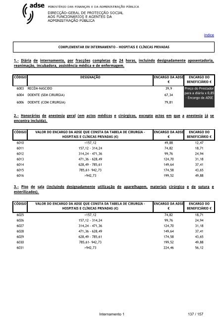 REGRAS - TABELA DE COMPLE