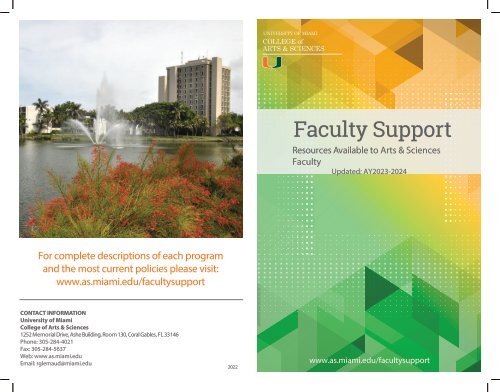 A&S Faculty Support Brochure