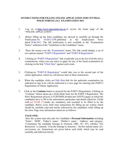 Upsc Instructions For Filling The Form 2023 - Printable Forms Free Online Upsc Instructions For Filling The Form 2023 - Printable Forms Free Online