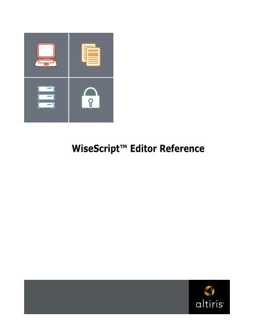 WiseScript Editor Reference - Symantec