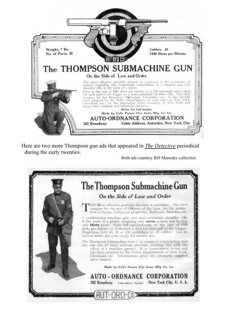 Here are two more Thompson gun ads that appeared in The ...
