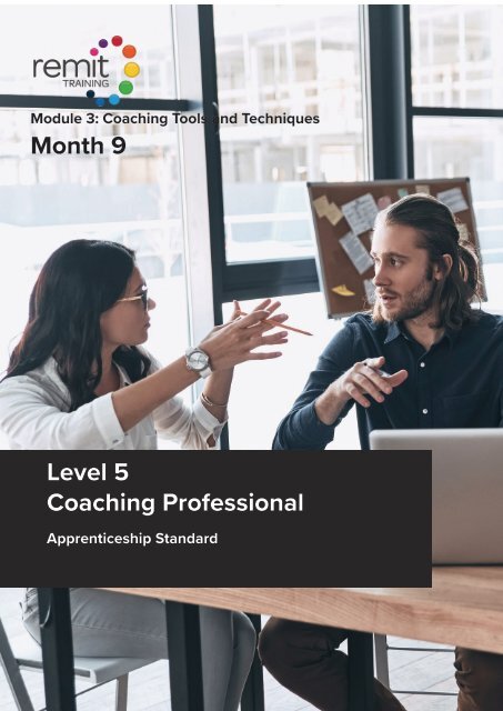 Level 5 Coaching Professional - Module 3: Coaching Tools and Techniques ...