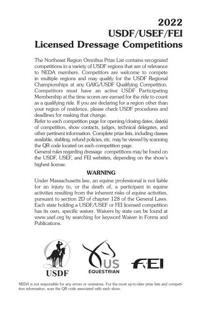 2022 OPL Recognized Shows