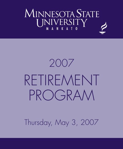 RETIREMENT PROGRAM - Minnesota State University, Mankato