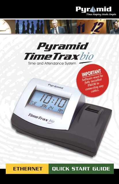 QUICK START GUIDE Pyramid TimeTrax Bio ETHERNET MODEL