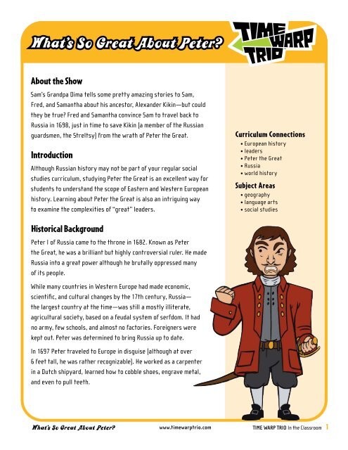 What's So Great About Peter? - Time Warp Trio