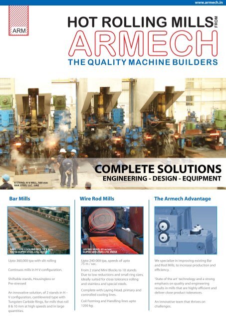 HOT ROLLING MILLS FROM - Armech