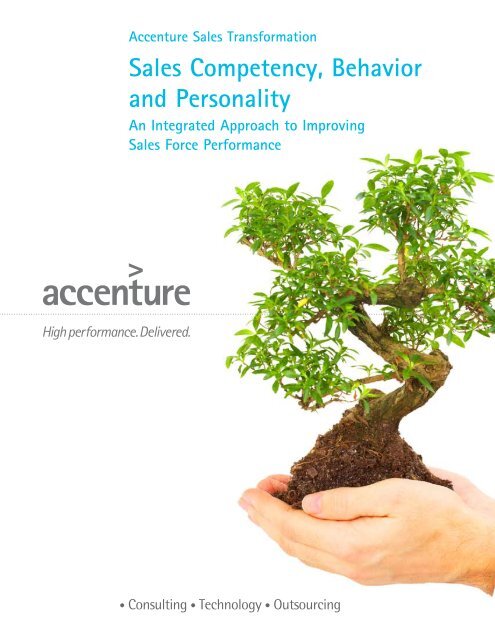 Sales Competency, Behavior and Personality