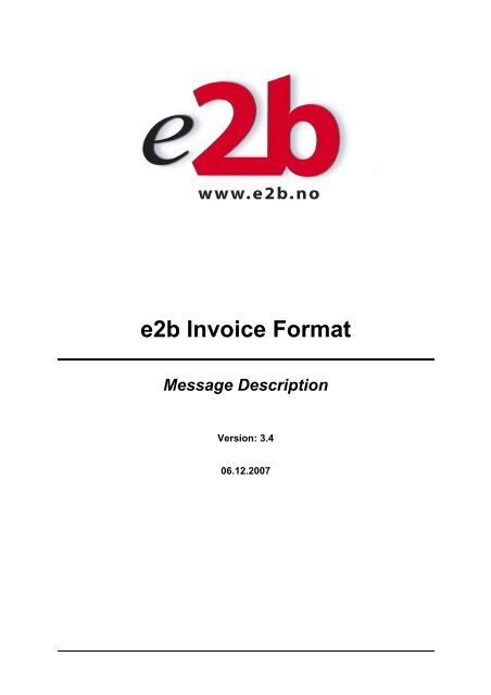 e2b Invoice Format Message Description v3p4 - GS1