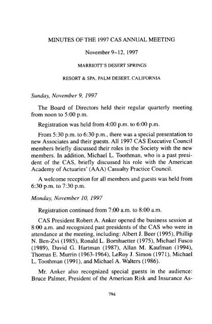 Sunday, November 9, 1997 Monday, November 10, 1997 - Casualty ...