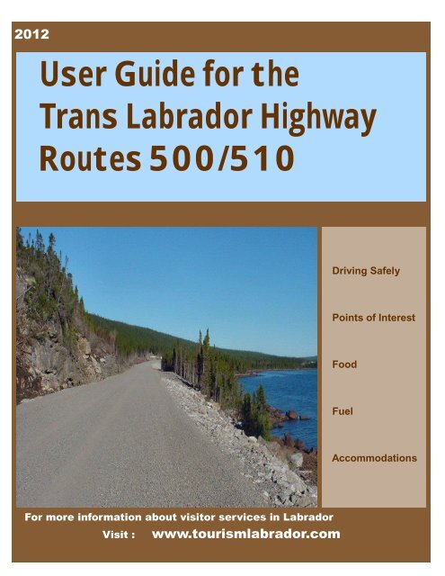 User Guide for the Trans Labrador Highway Routes 500/510
