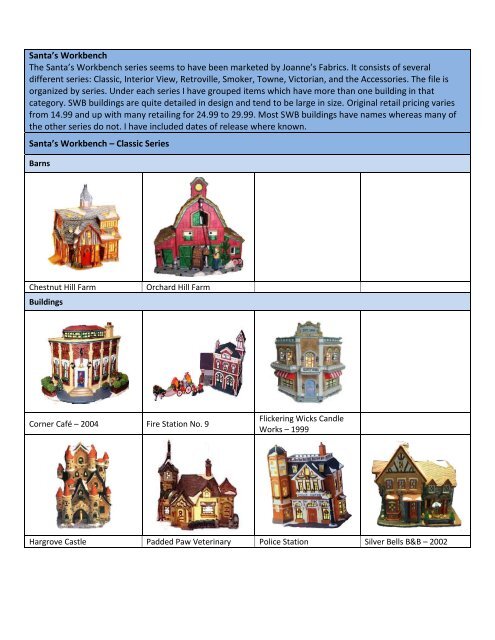 Santa's Workbench The Santa's Workbench series seems to have ...