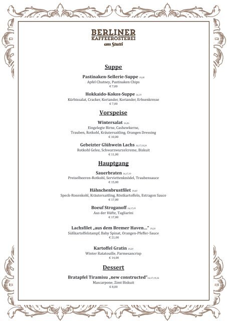 Speisekarte