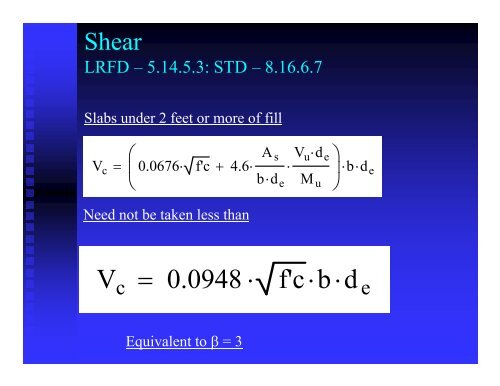 Shear LRFD