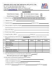 Claim Form - MDIndia Healthcare Services