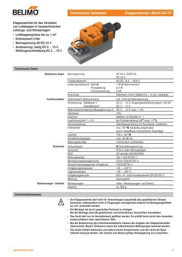 SM220-SR Klappenantrieb 15 Nm - Belimo