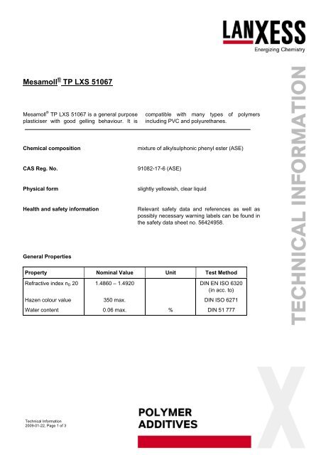 mesamoll tp lxs 51067 - LANXESS