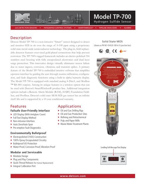 Model TP-700 - Detcon