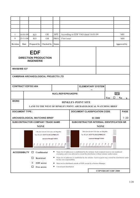 Archive Cover Sheet - Archaeology Data Service
