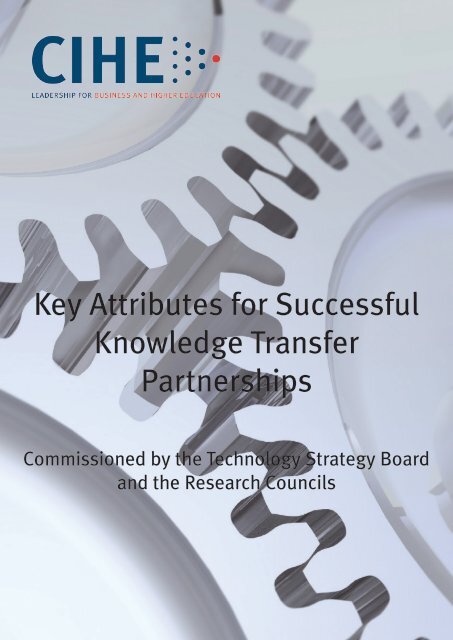Key Attributes for Successful Knowledge Transfer Partnerships