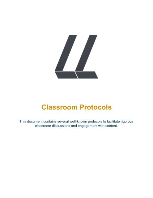 Protocols for Classroom Talk
