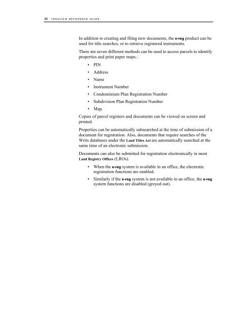 36 TERAVIEW REFERENCE GUI