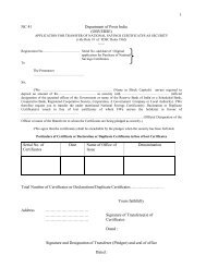Application form for nomination under Section 6 of - India Post