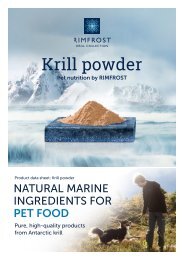 Rimfrost Krill Hydrolysate Product Data Sheet