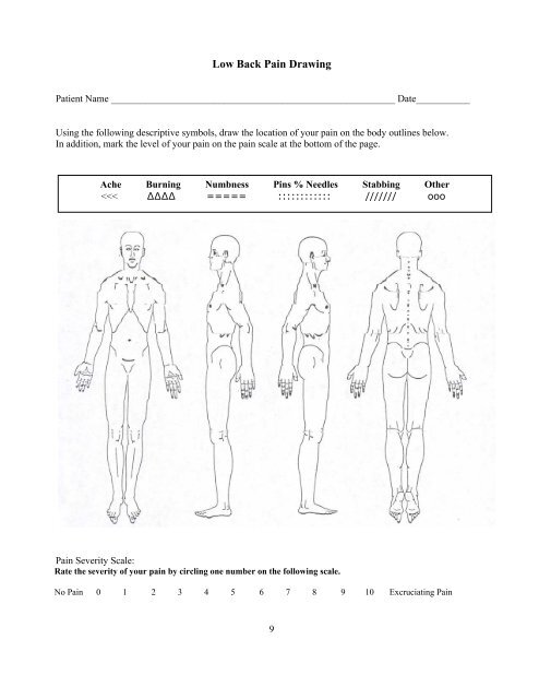 Low Back Pain Drawing - Chiropractors of St. Anthony