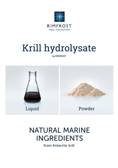 Rimfrost Krill Hydrolysate Product Data Sheet