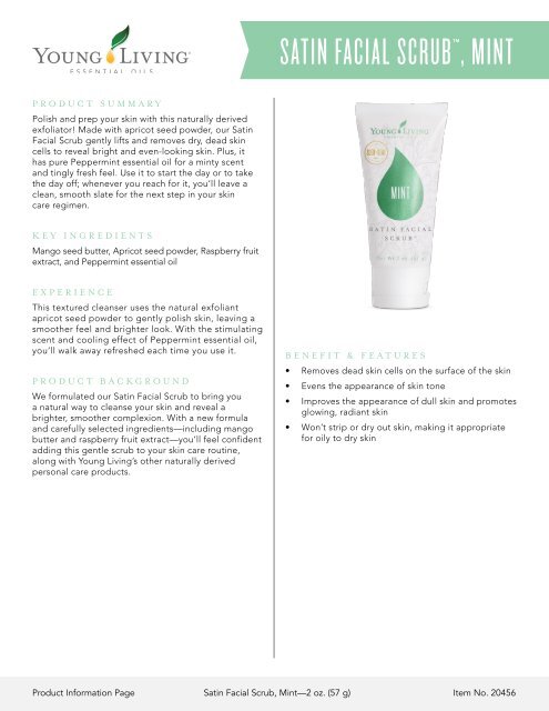 Mint Satin Facial Scrub PIP