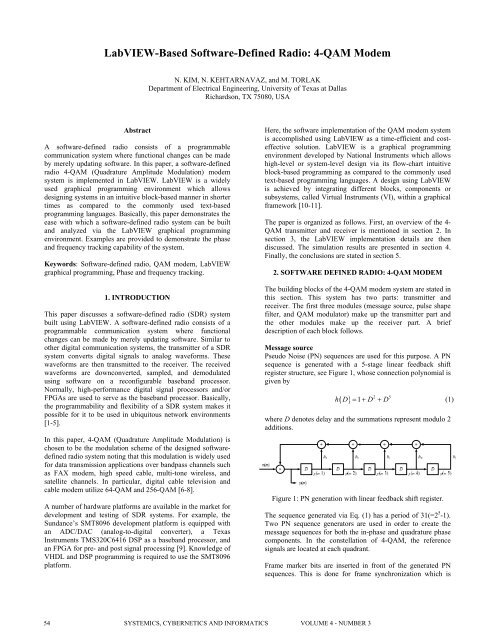 LabVIEW-Based Software-Defined Radio: 4-QAM Modem