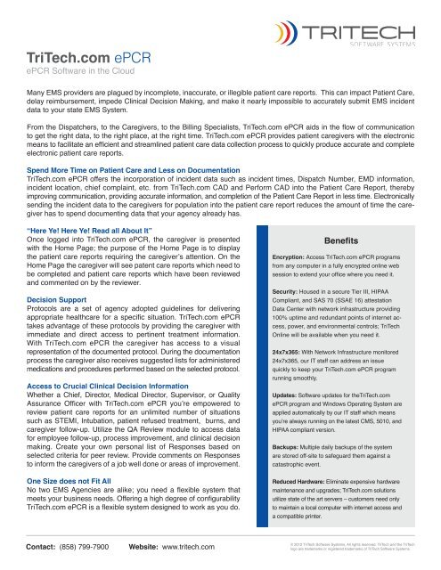 TriTech.com ePCR - TriTech Software Systems