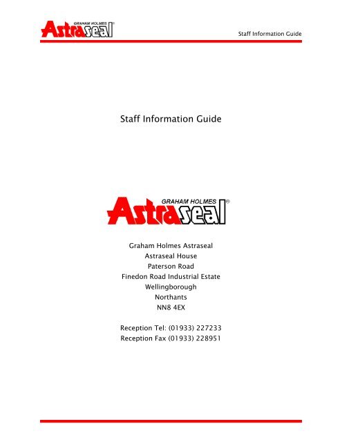 Staff Information Guide - Astraseal Downloads