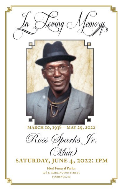 Ross Sparks Jr. Memorial Program