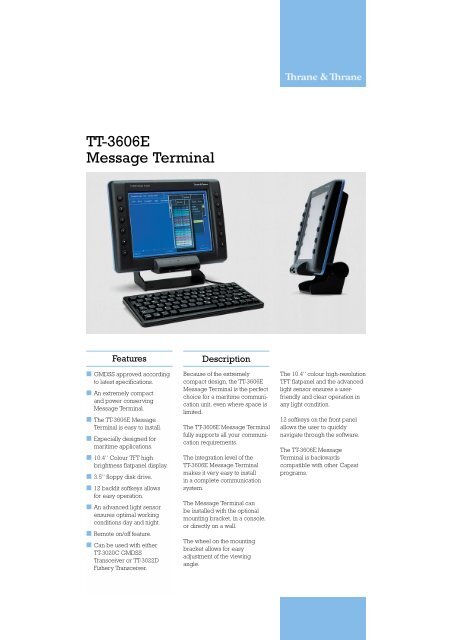 TT-3606E Message Terminal