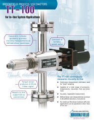 CT3 Texture Analyzer - Brookfield