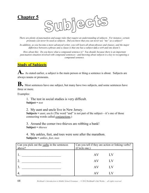 B. - Richbaub's Middle School Grammar