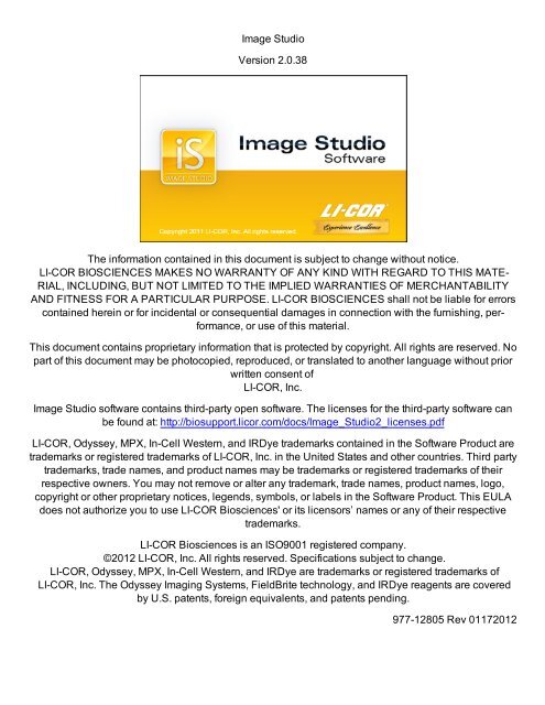 Image Studio 2.0 Software Help Document - LI-COR Bio Technical ...