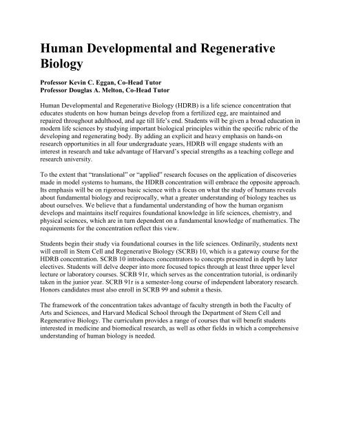 Human Developmental and Regenerative Biology - iSites